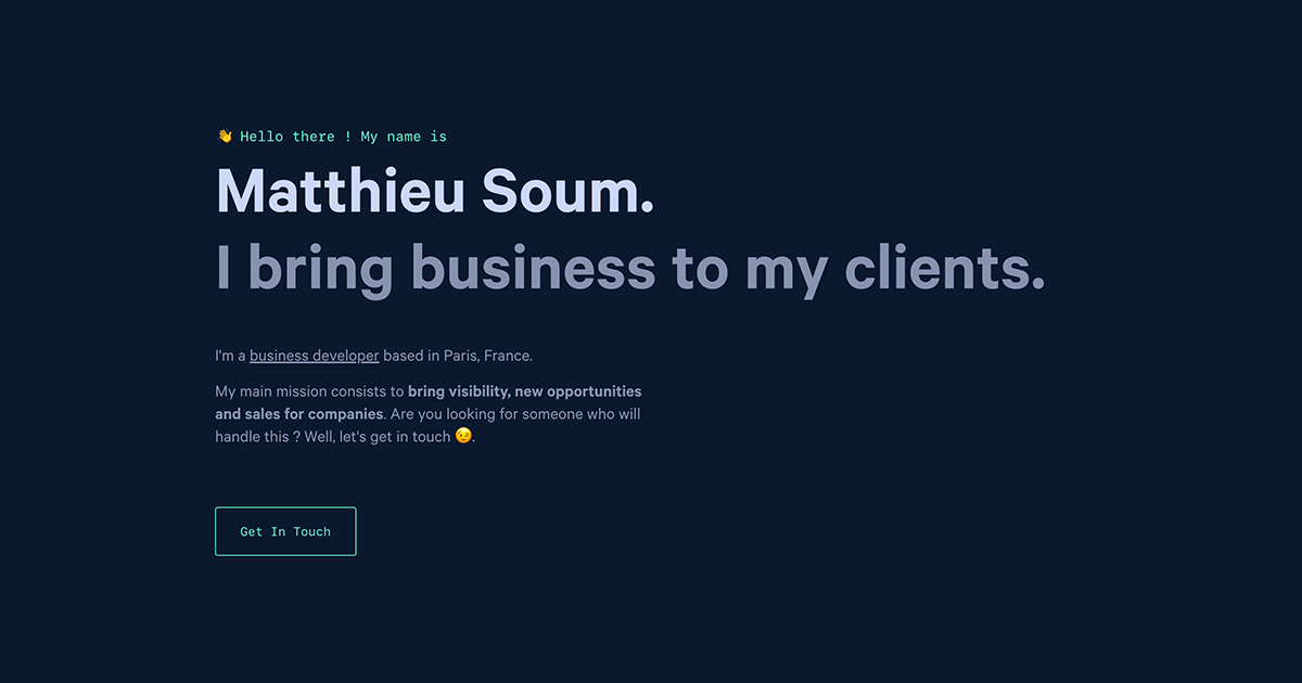 Matthieu Soum | Growth & Business Development